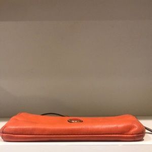 Coach | Bags | Orange Coach Leather Wallet | Poshmark